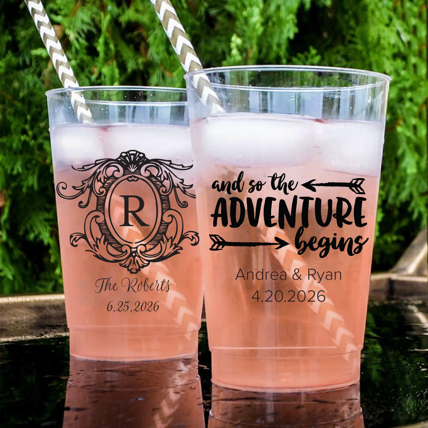 Personalized Hard Plastic Disposable Cups – My Wedding Favors