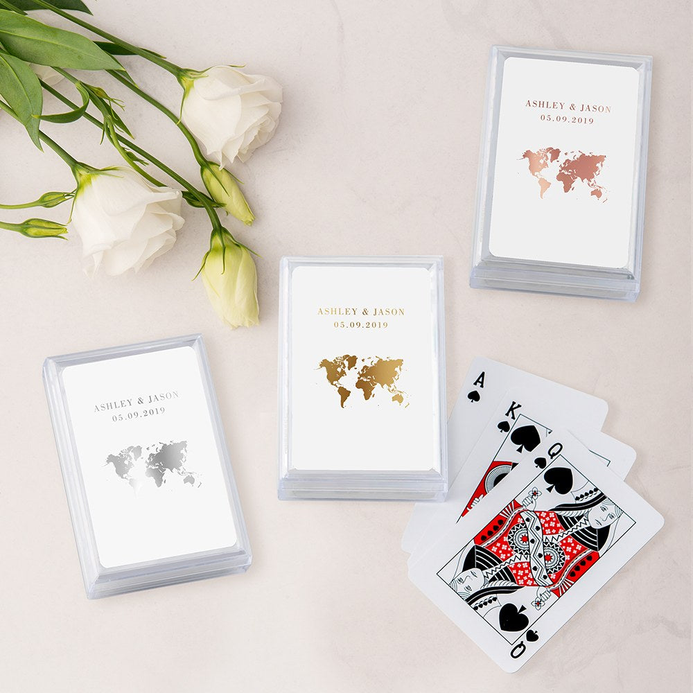 Personalized Travel & Adventure Playing Cards In Plastic Case | My ...