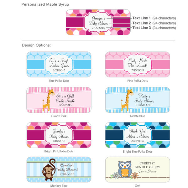 Personalized Exclusive Baby Maple Syrup (Many Designs Available) | My ...